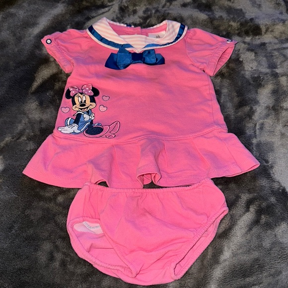 Disney | Matching Sets | Disney Baby Pink Minnie Mouse Sailor Dress W ...